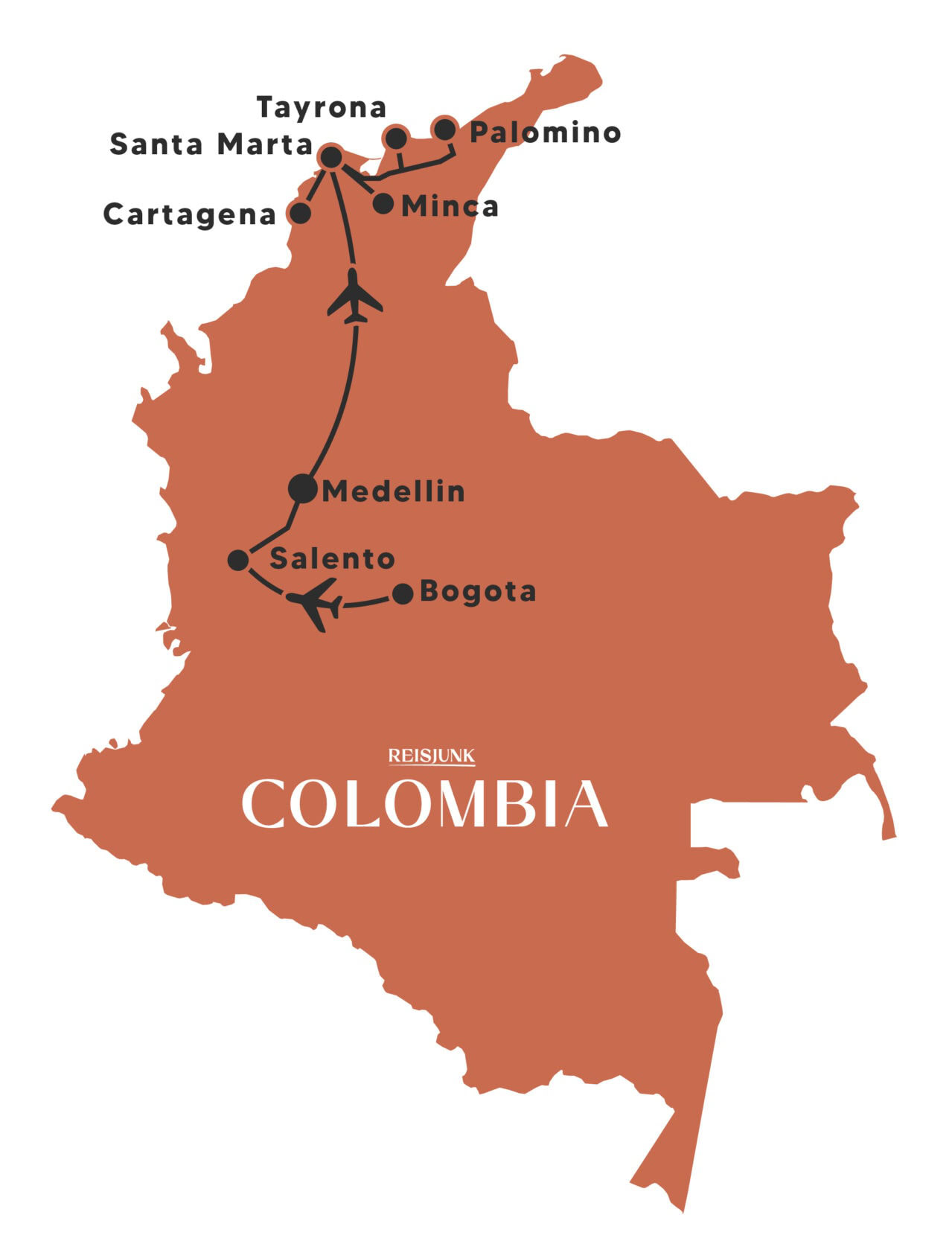 De ultieme reisroute voor Colombia + tips - REISJUNK